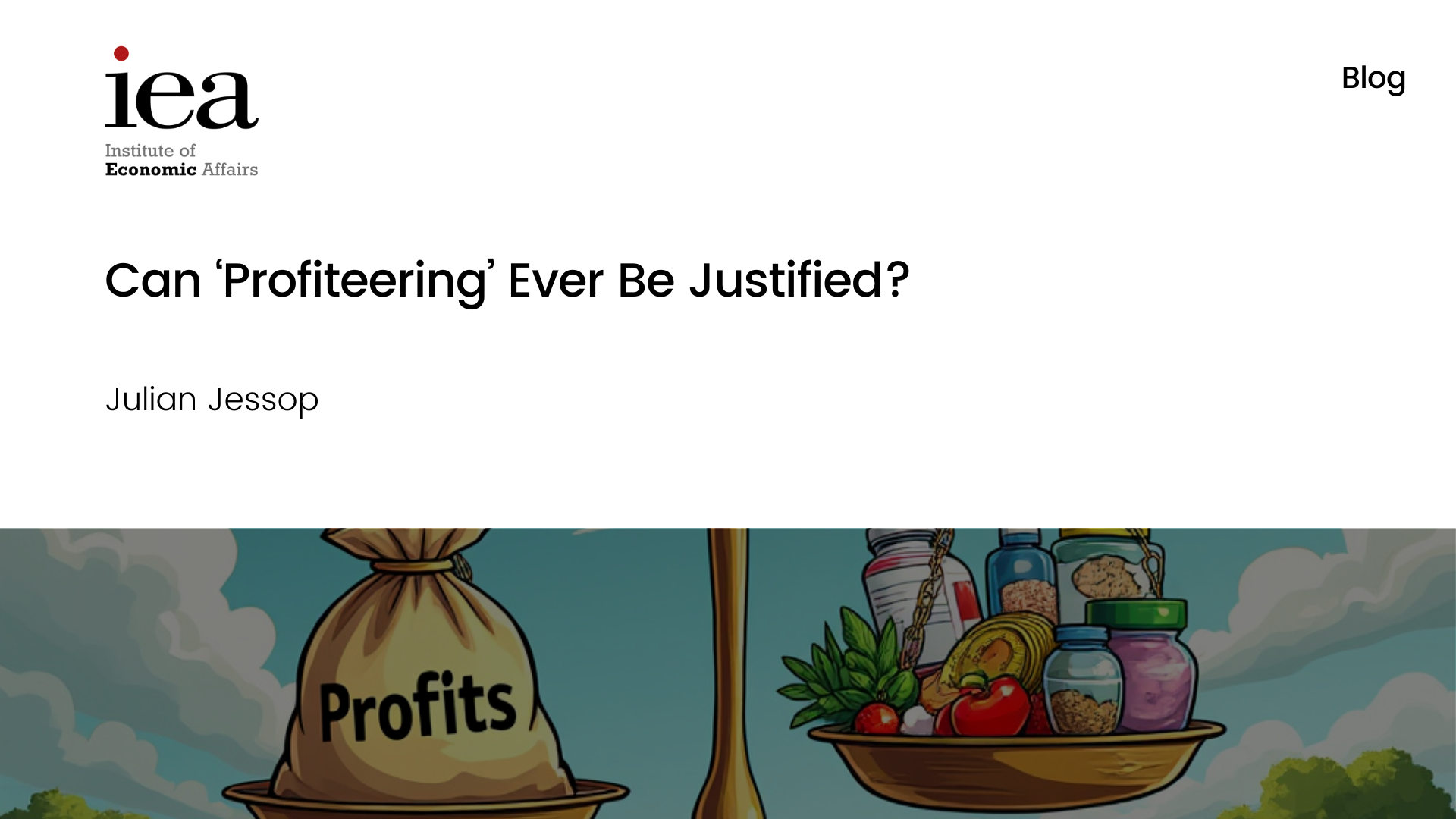 Can ‘Profiteering’ Ever Be Justified? - EPICENTER
