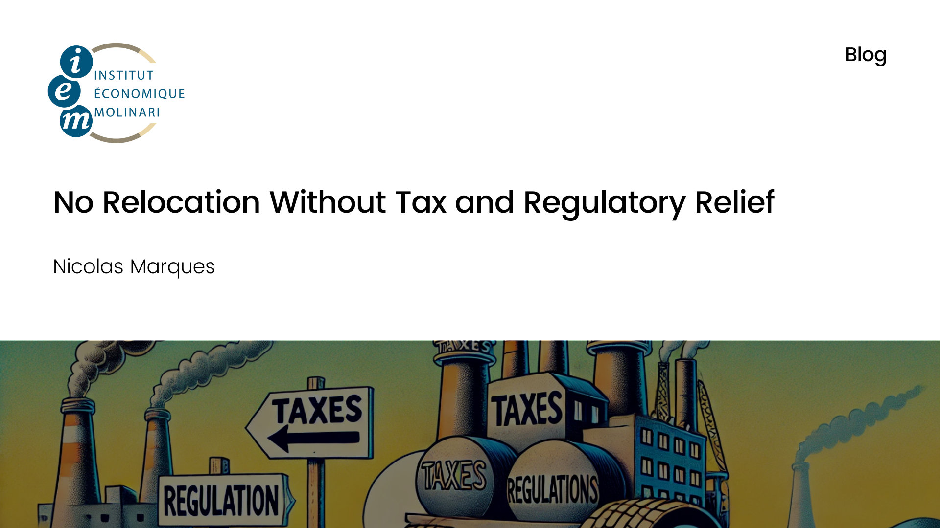 No Relocation Without Tax and Regulatory Relief - EPICENTER