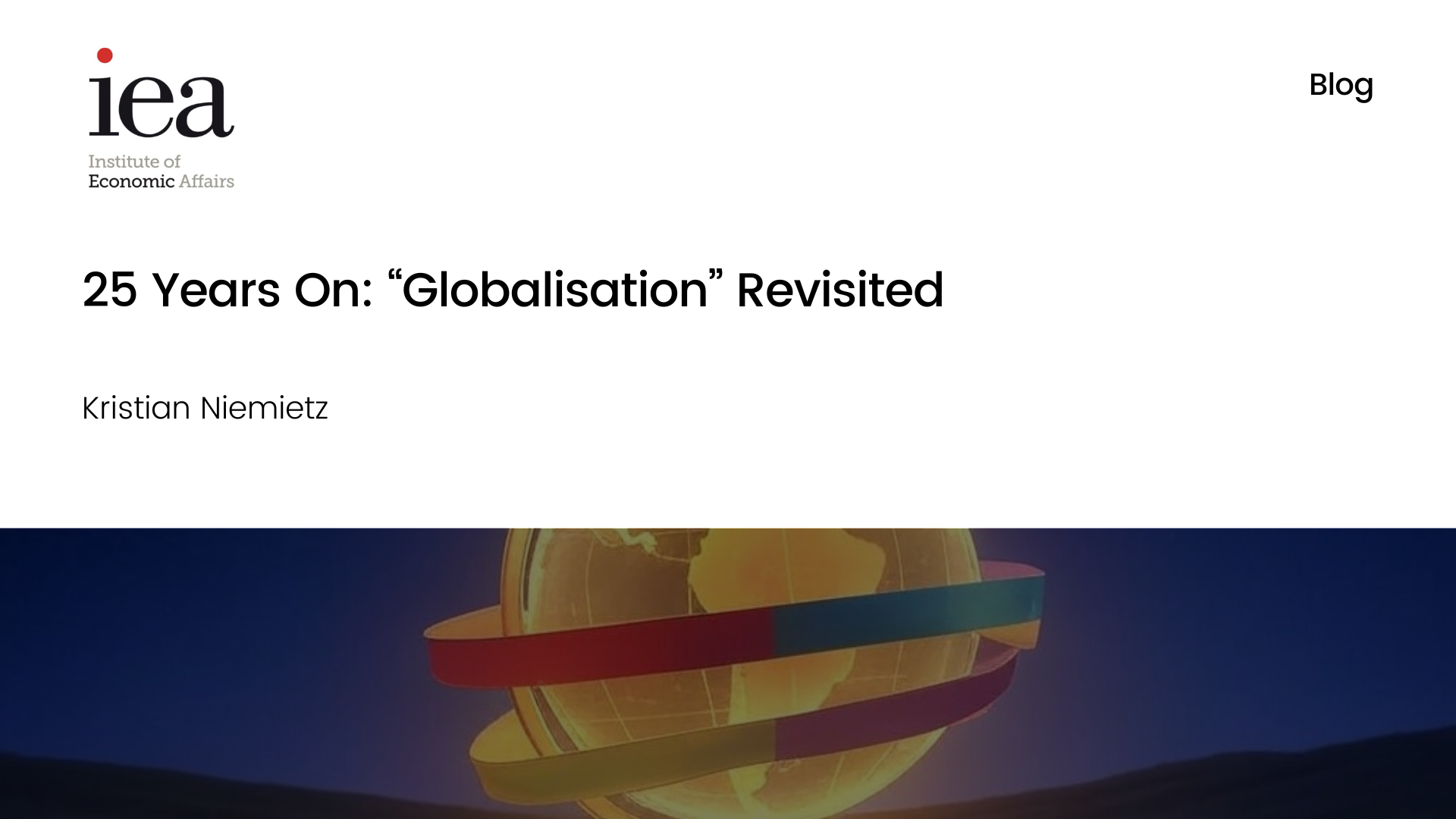 25 Years on: “Globalisation” Revisited - EPICENTER