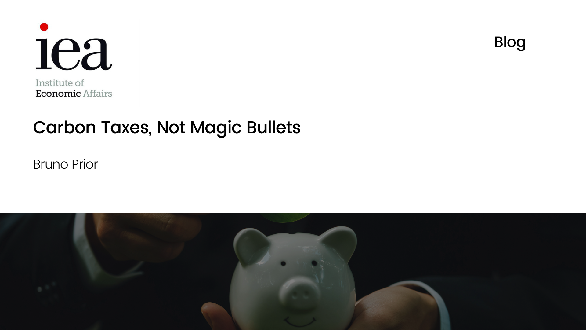 Carbon Taxes, Not Magic Bullets - EPICENTER